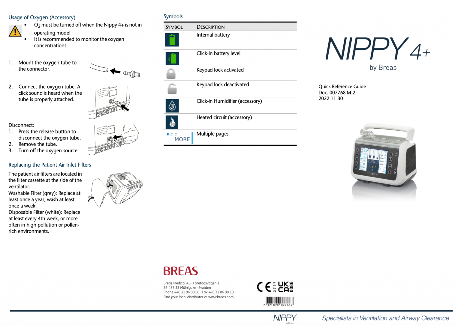 Nippy 4 Ventilator Breas Medical | Home Non-Invasive Ventilation ...